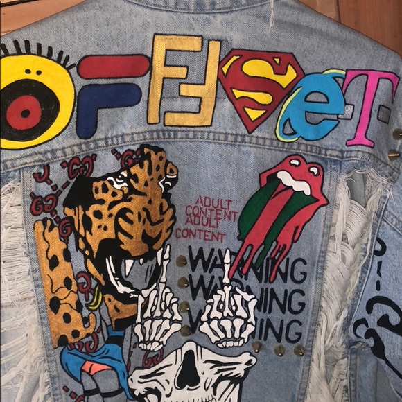 Levi's | Jackets & Coats | Custom Denim Jacket For Cardi B Offset ...